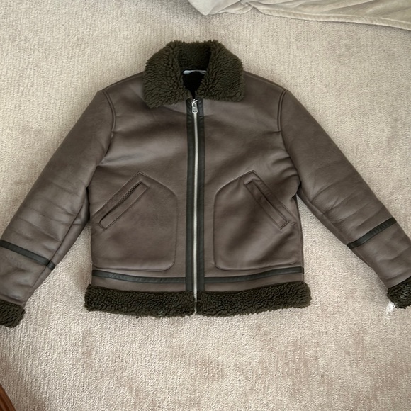 Zara | Jackets & Coats | Zara Mens Borg Fleece Lined Coat Jacket In ...